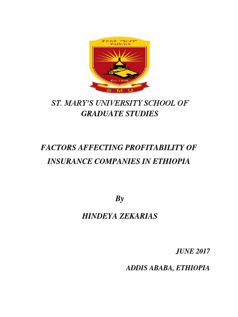 Factors Affecting Profitability of Insurance Companies in Et | PDF ...