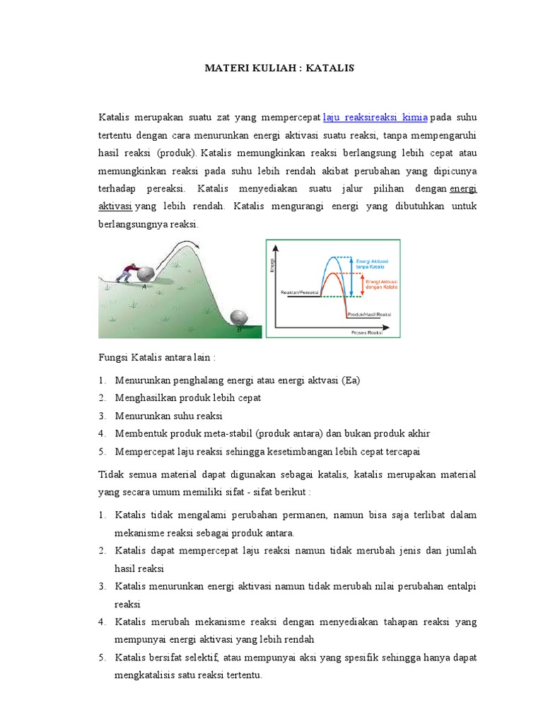 Bahan Kuliah Katalis | PDF | Teknologi & Rekayasa