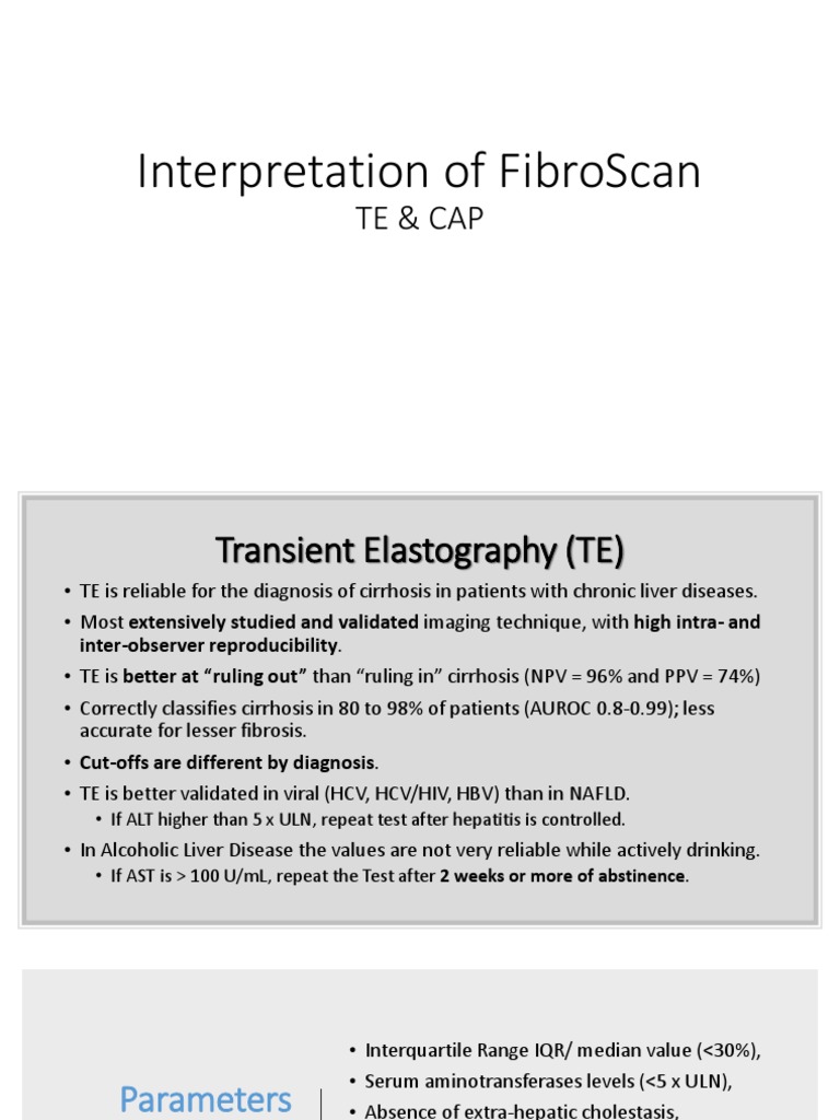 Interpretation of FibroScan | PDF | Cirrhosis | Hepatitis