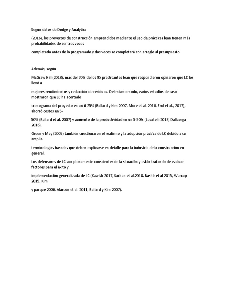 Según Datos de Dodge y Analytics | PDF