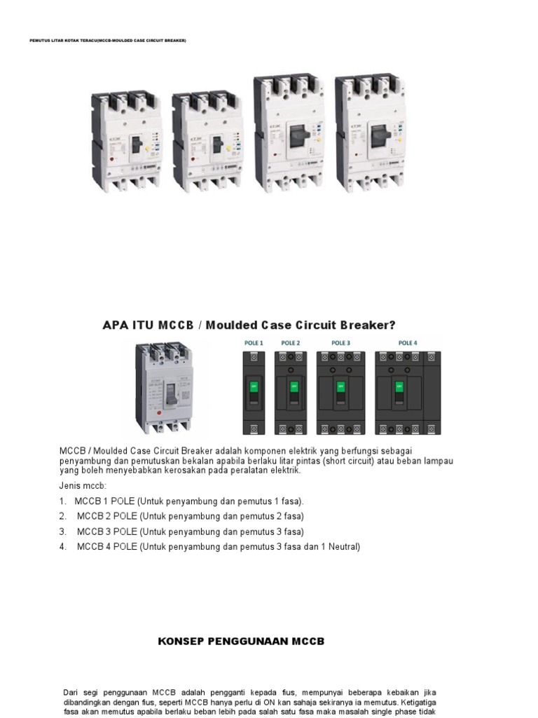 MCCB | PDF | Teknologi & Rekayasa