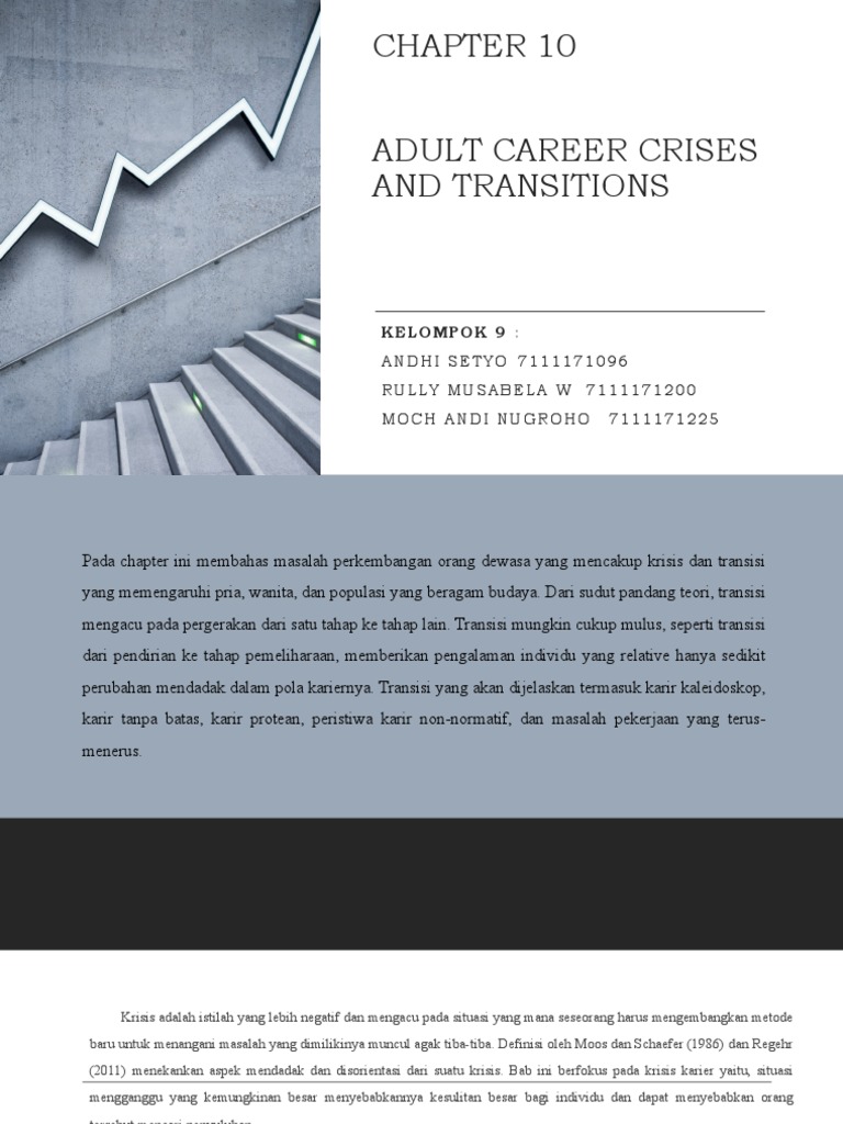 Kelompok 9 - Chapter 10 (Adult Career Crises and Transitions) | PDF