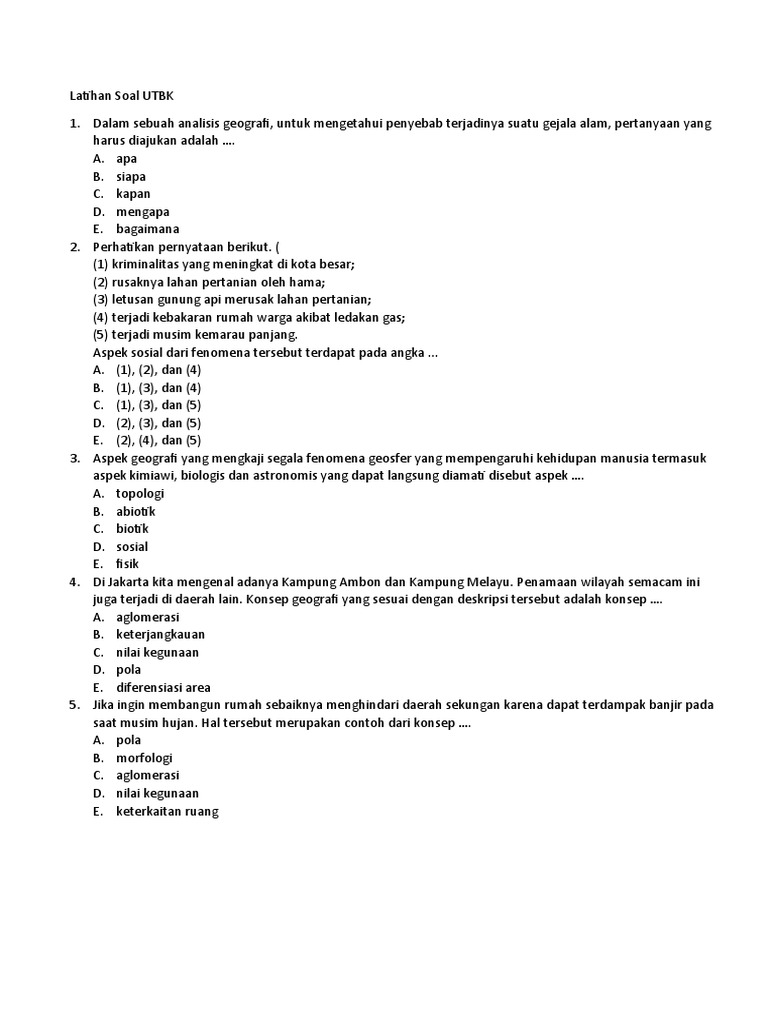 Latihan Soal UTBK | PDF