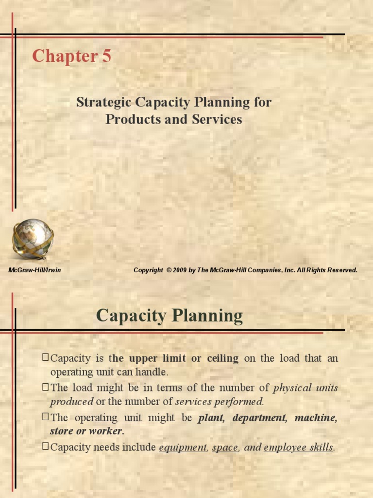 Chapter 5 Strategic Capacity Planning Pdf Business Economies