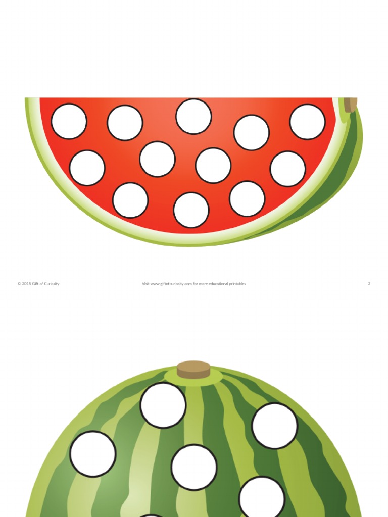 Fise de Colorat Lucru Pepene Watermelon | PDF
