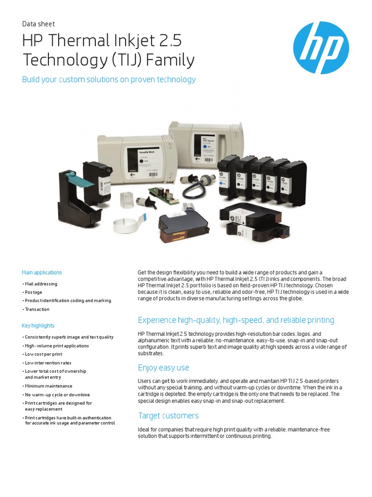 Thermal Inkjet Technology HP | PDF | Printer (Computing) | Ink