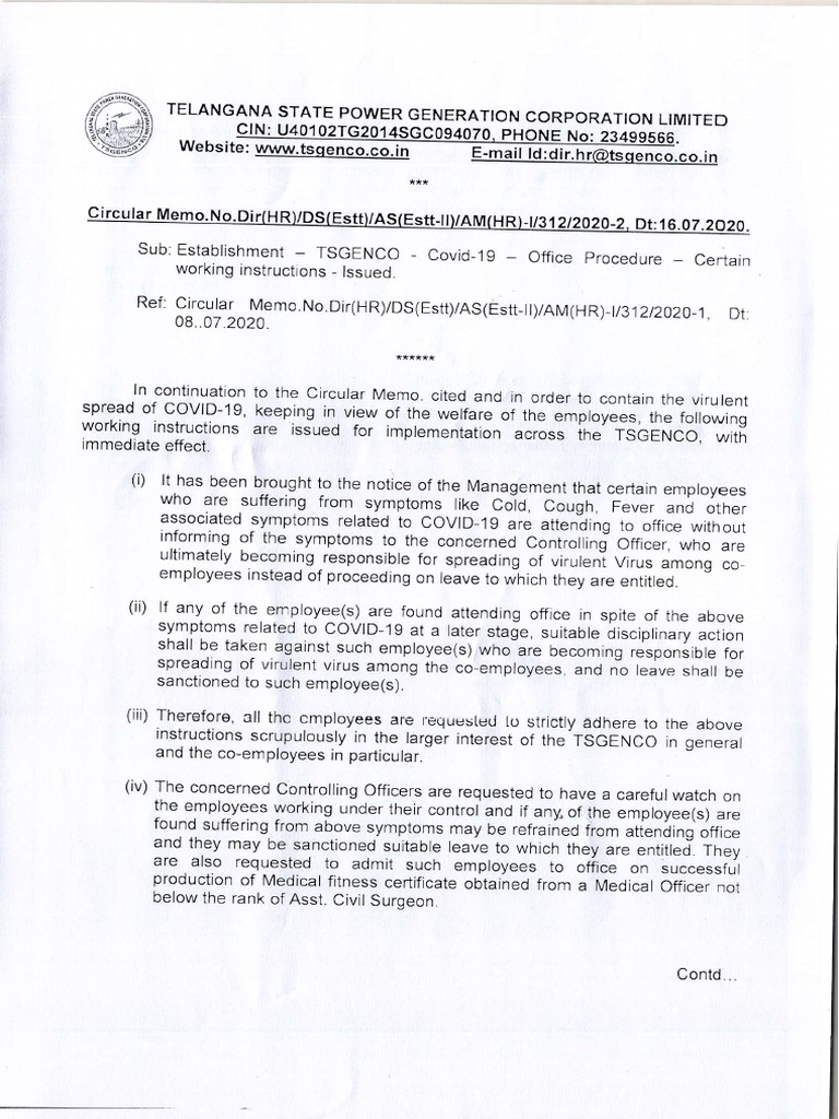 Office Circular: Are The | PDF