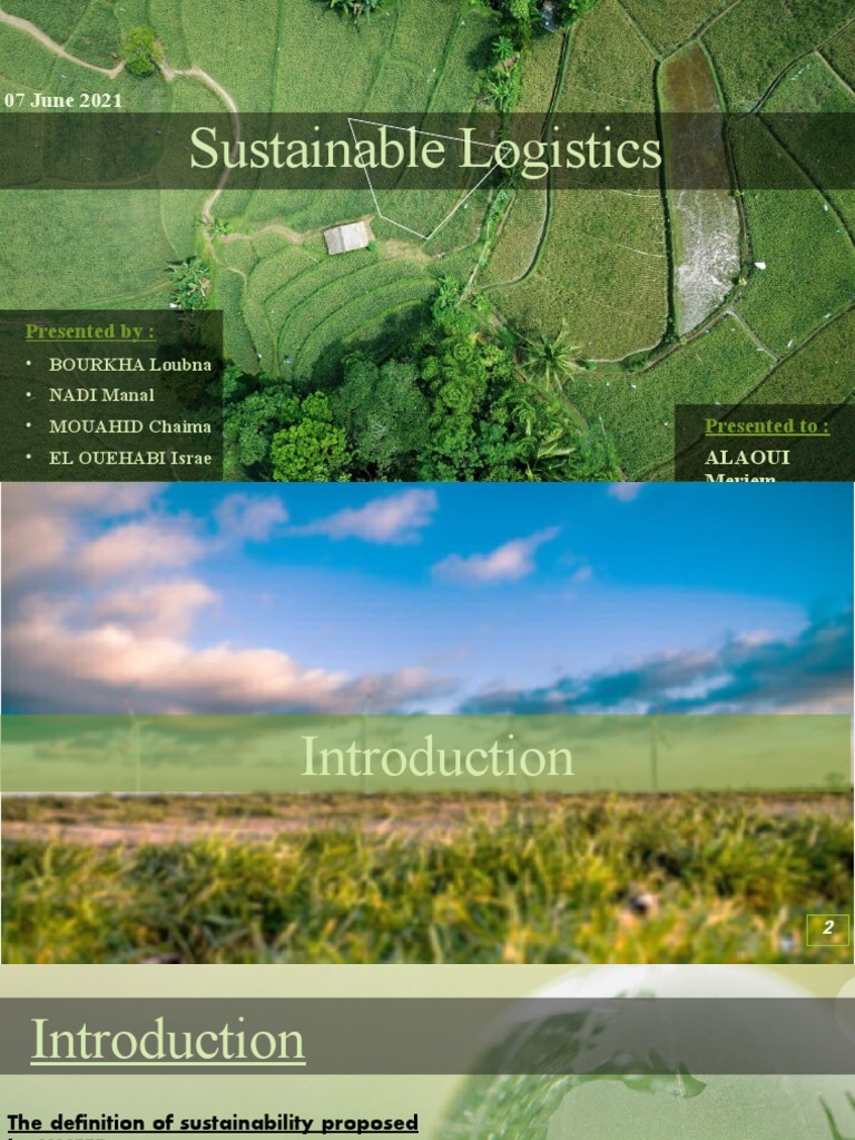 Sustainable Logistics Overview and Trends | PDF | Sustainability ...