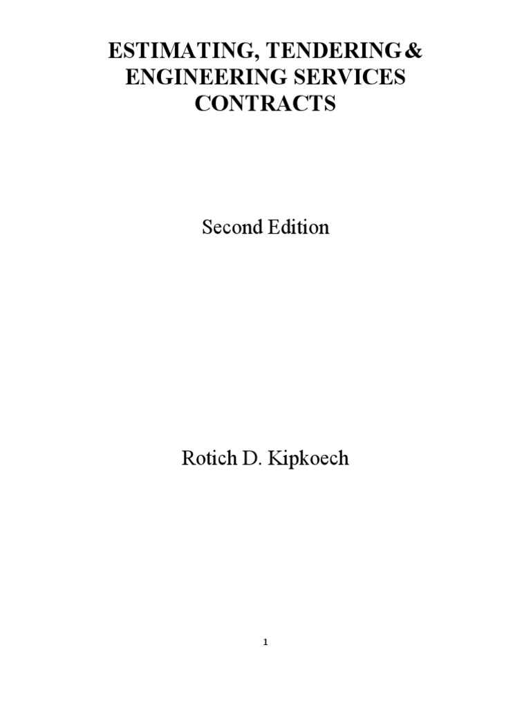000ESTIMATING, TENDERING & ENGINEERING SERVICES CONTRACTS 2nd Edition ...