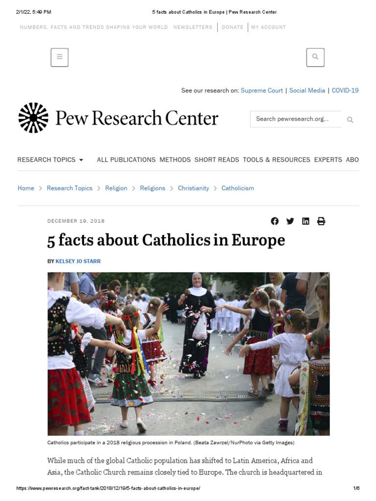 5 Facts About Catholics in Europe - Pew Research Center | PDF ...