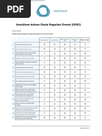 Blueprint Skala DERS-SF Emosi | PDF