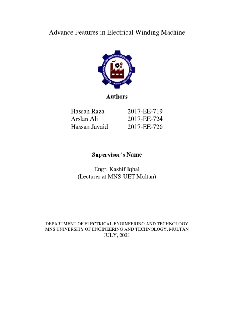 726 - Revised Final Thesis Winding Machine | PDF | Arduino | Electric Motor