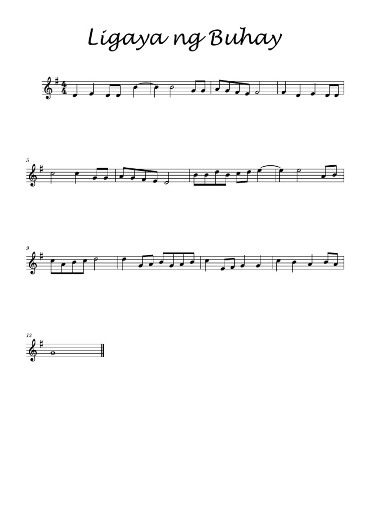 Ligaya NG Buhay Melody PDF | PDF