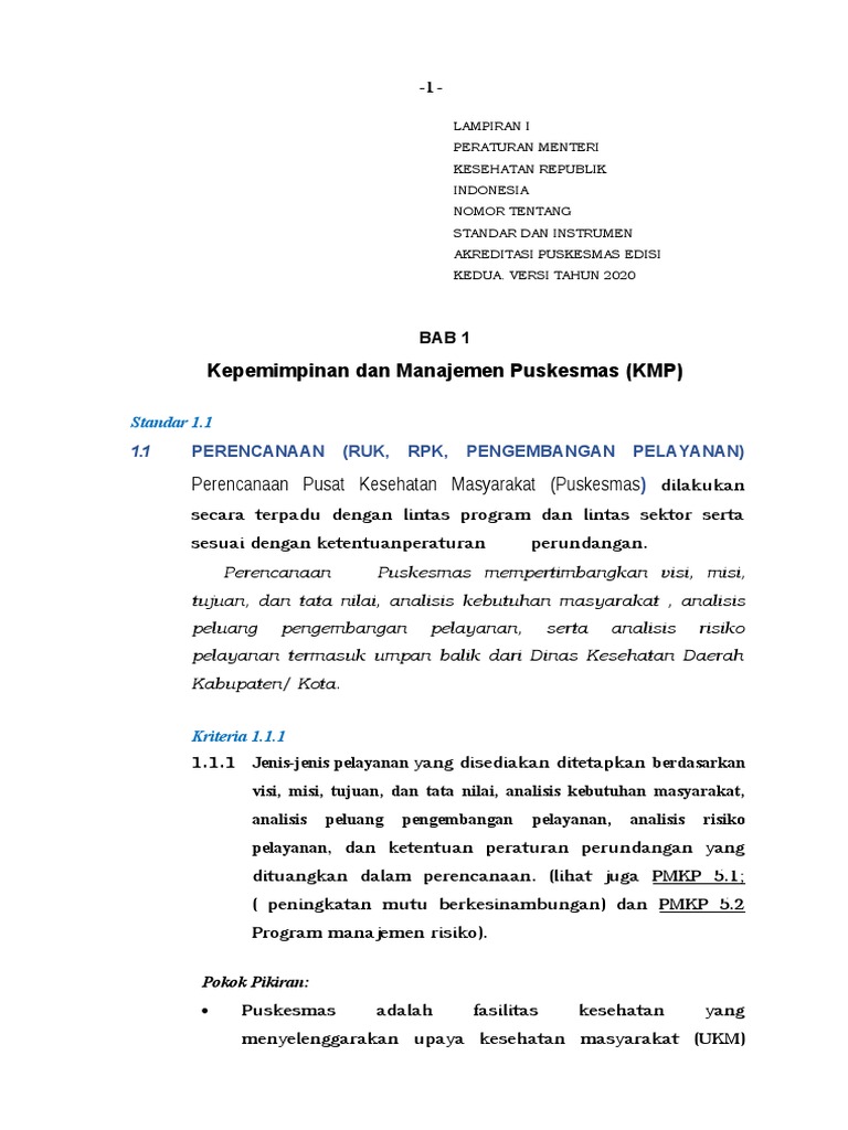 Bab 1 Kepemimpinan Dan Manajemen Puskesmas | PDF | Bisnis | Pengelolaan Keuangan & Uang