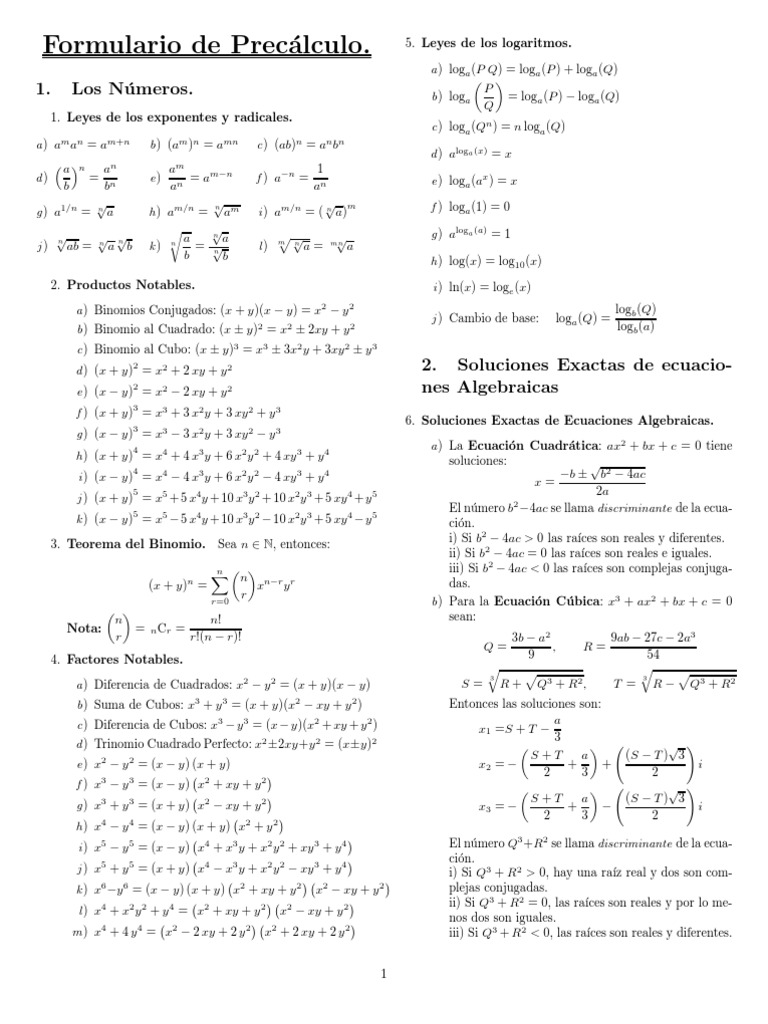 Formulario EDO | PDF