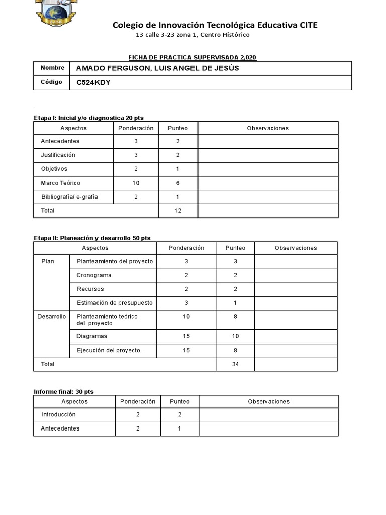 FICHA DE PRACTICA 2020 Corregida | PDF | Science