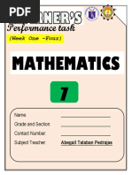 GRADE 7 Worksheets | PDF | Set (Mathematics) | Numbers