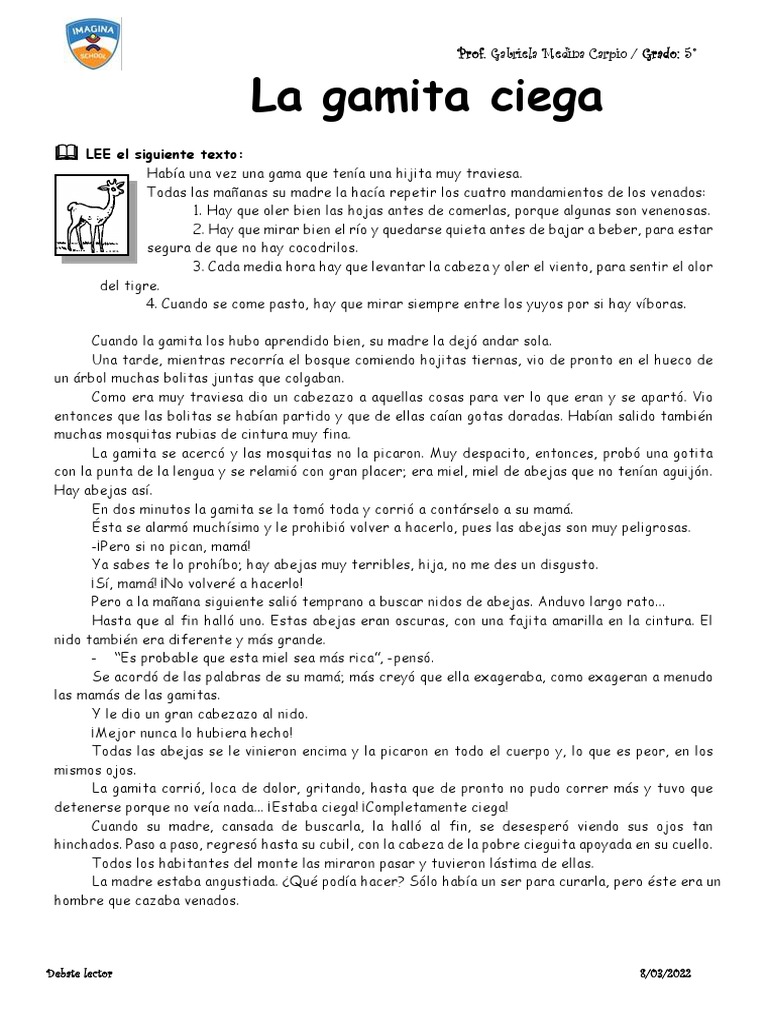 La Gamita Ciega 6° | PDF