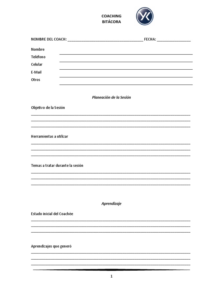 Formato Sección Coaching | PDF | Modificación de comportamiento ...