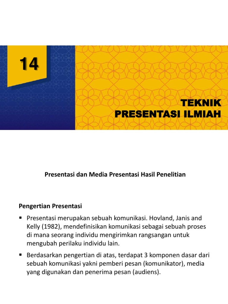 Teknik Presentasi Ilmiah Efektif | PDF