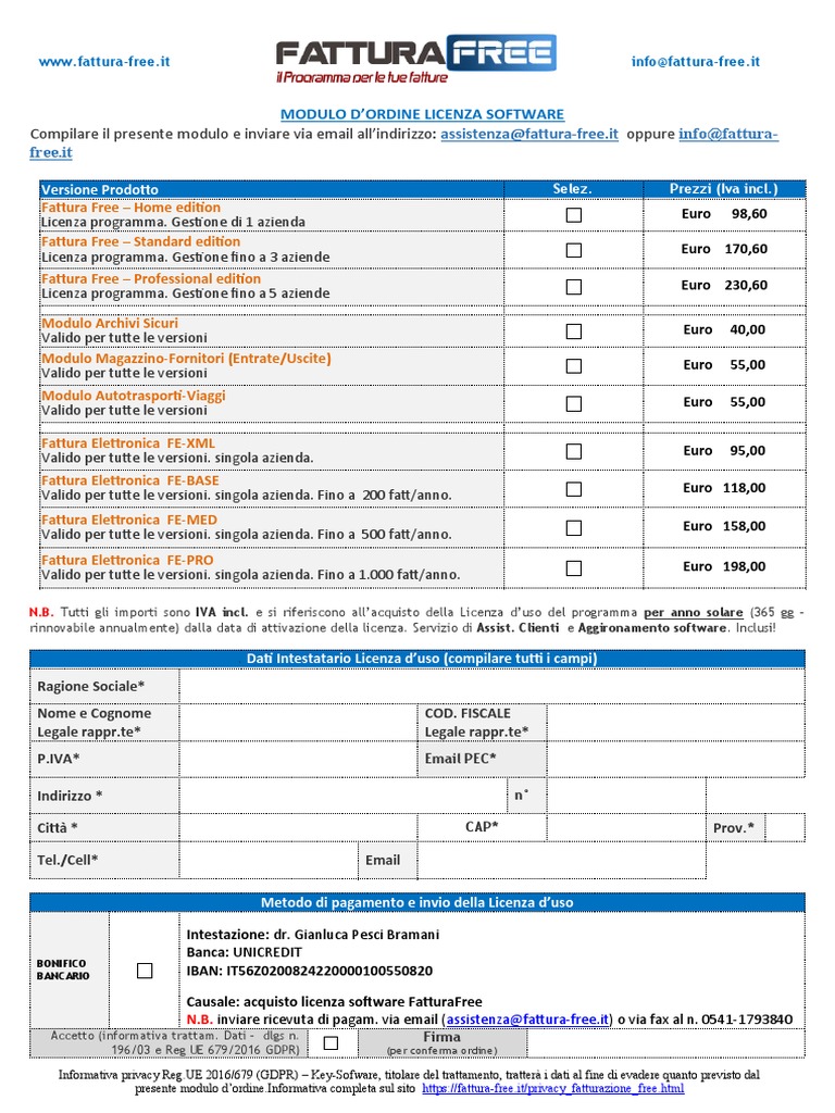 Modulo Ordine | PDF