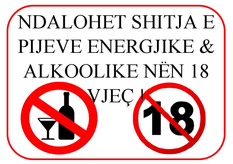 Ndalohen Pijet Energjike e Alkoli Nen 18 | PDF