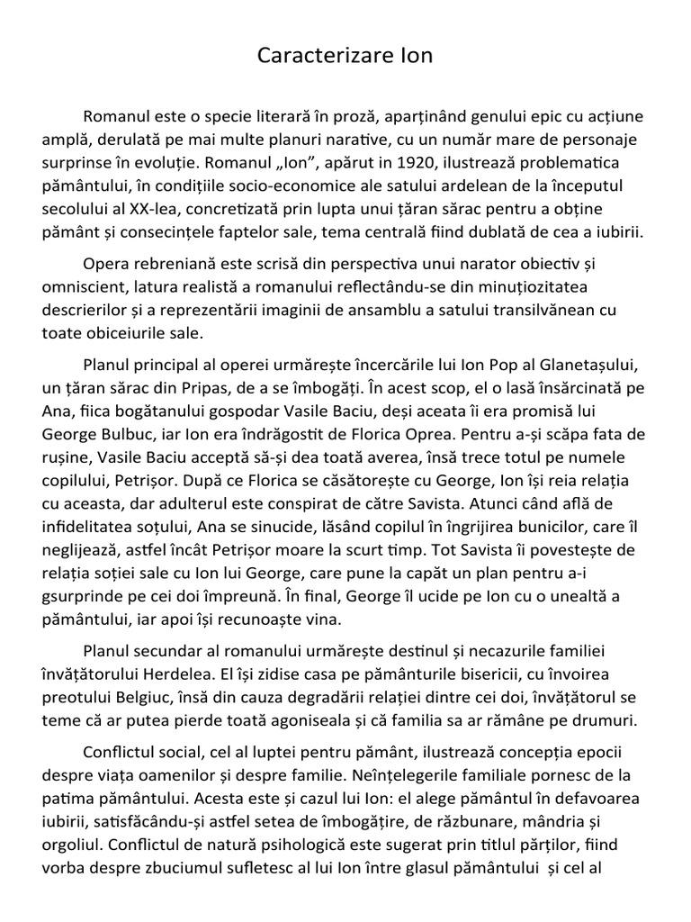 Ion Caracterizare | PDF
