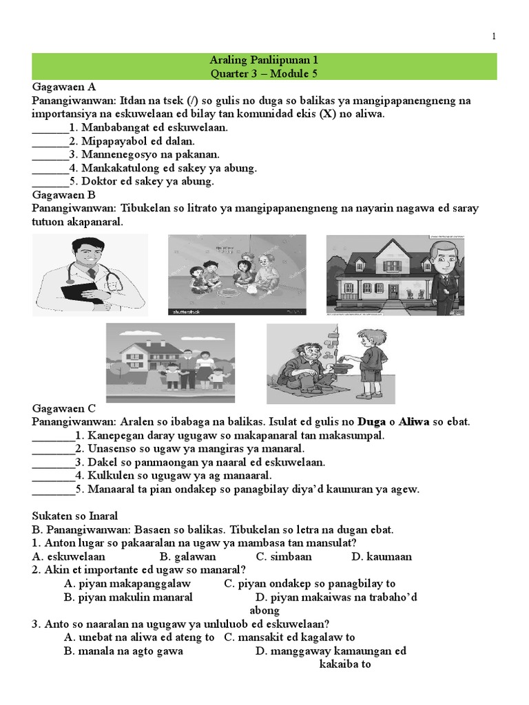 Answer Sheet Module 5 Pdf