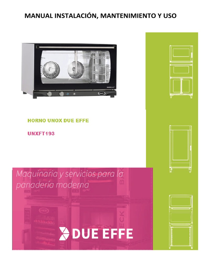 Horno Unox XFT193 | PDF | Horno | Enchufes y tomas de corriente alterna