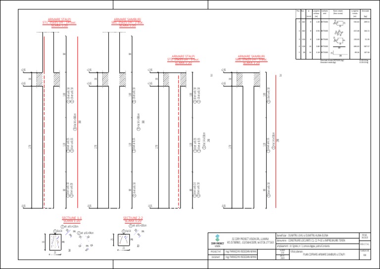 r04 - Plan Armare Stalpi A3 - 6 | PDF