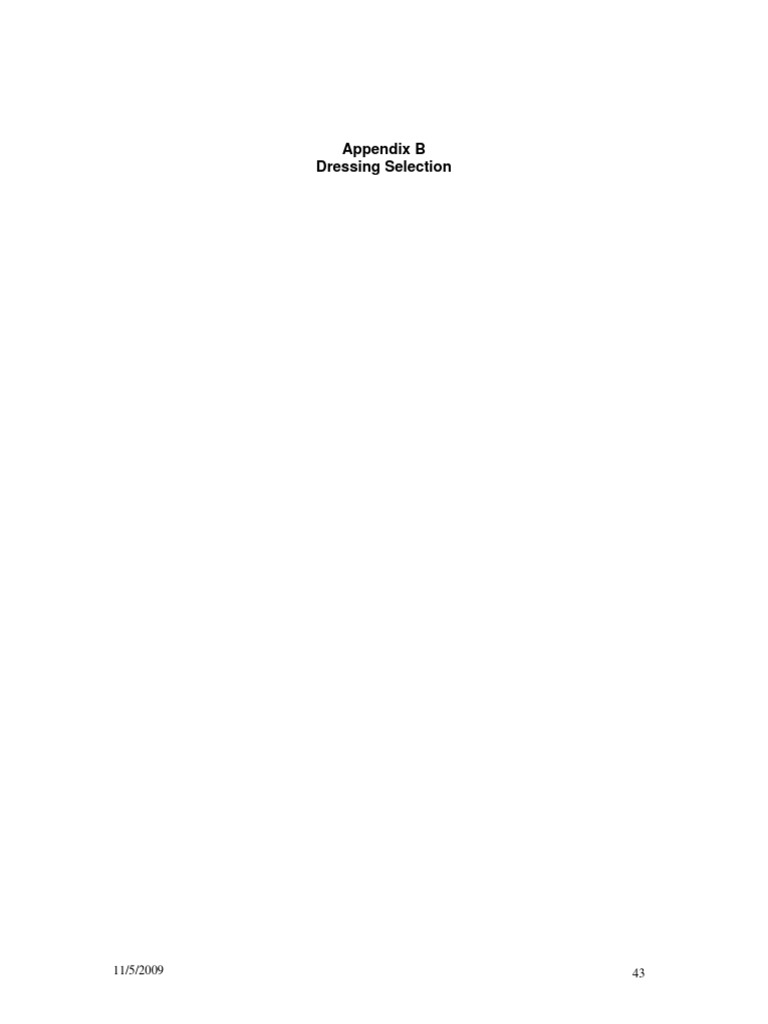 Wound Dressing Selection Guide | PDF | Clinical Medicine | Chemistry