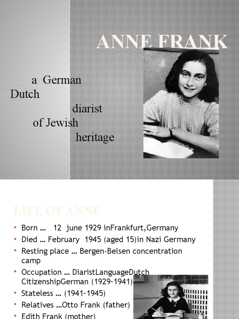 Anne Frank | PDF | Anne Frank | The Holocaust