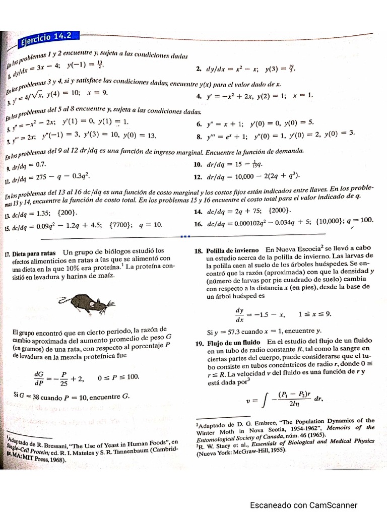 Ejercicios Integrales Con Condiciones Iniciales | PDF