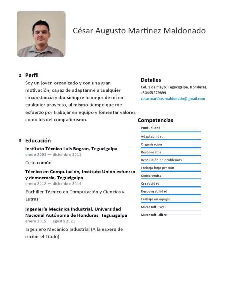 CV Cesar | PDF | Microsoft