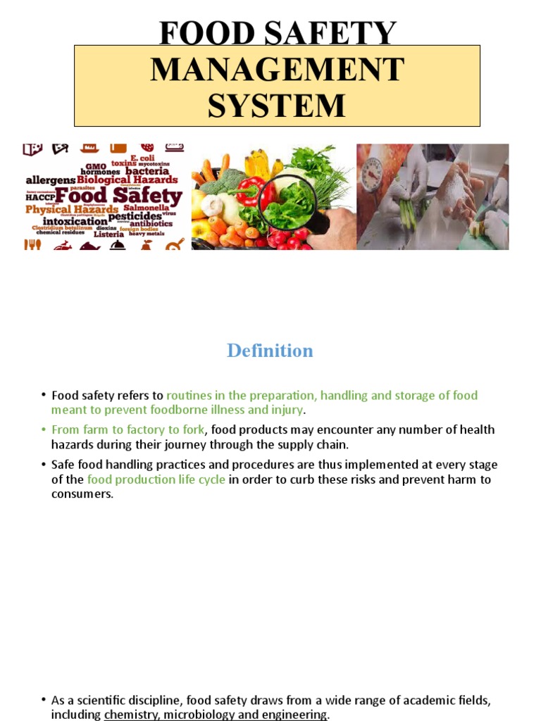 Food Safety Management System | PDF | Food Safety | Hazard Analysis And ...