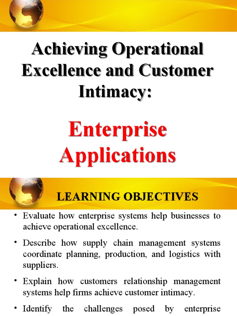 04 Achieving Operational Excellence & Customer | PDF | Supply Chain ...