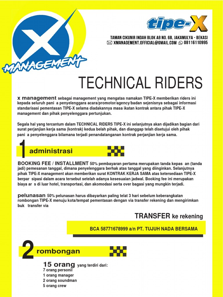 Technical Riders - Tipex (X Management) - New | PDF