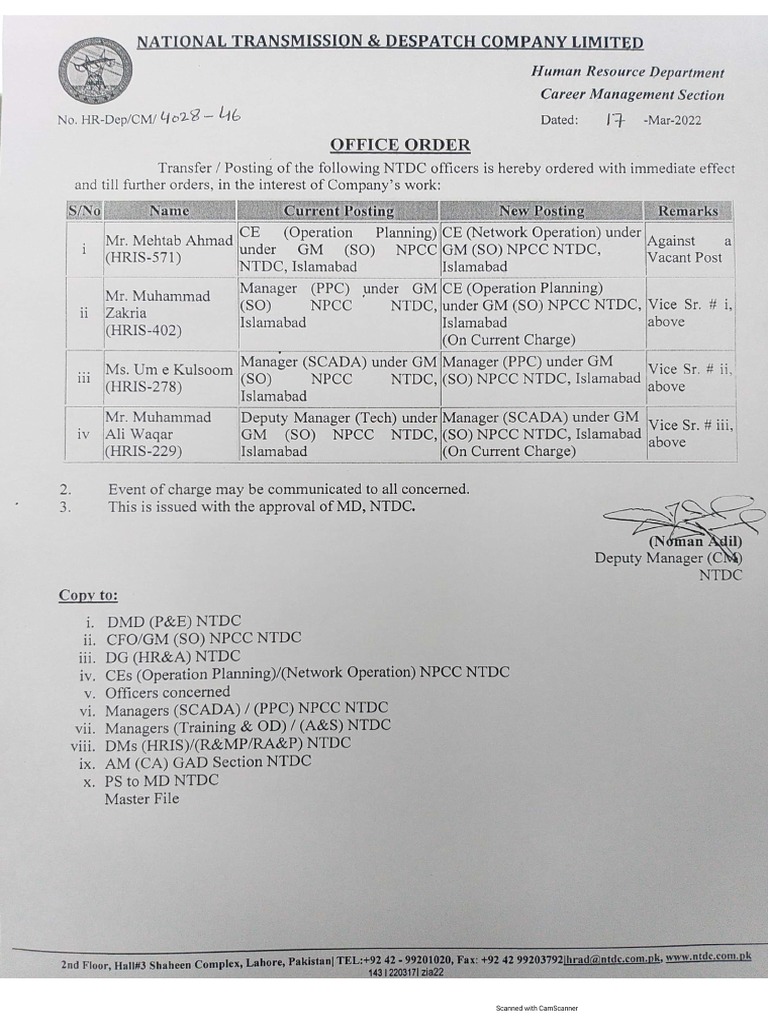 NPCC Orders | PDF