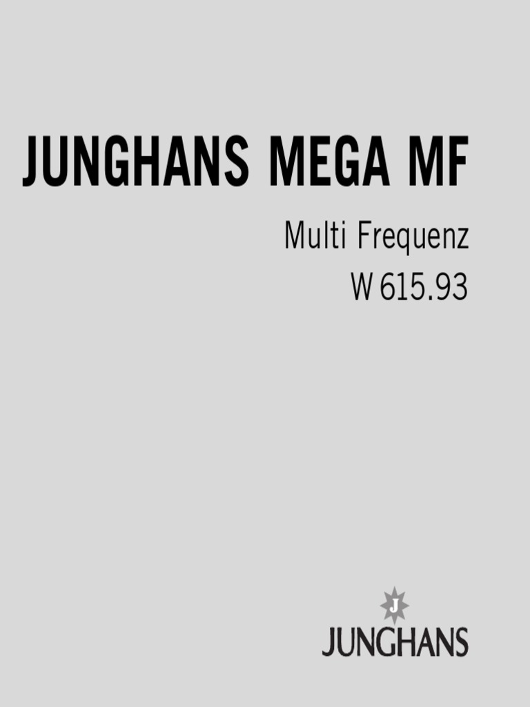 Junghans Mega MF: Multi Frequenz W 615.93 | PDF | Clock | Radio