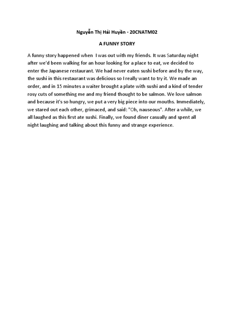 A Funny Story | PDF