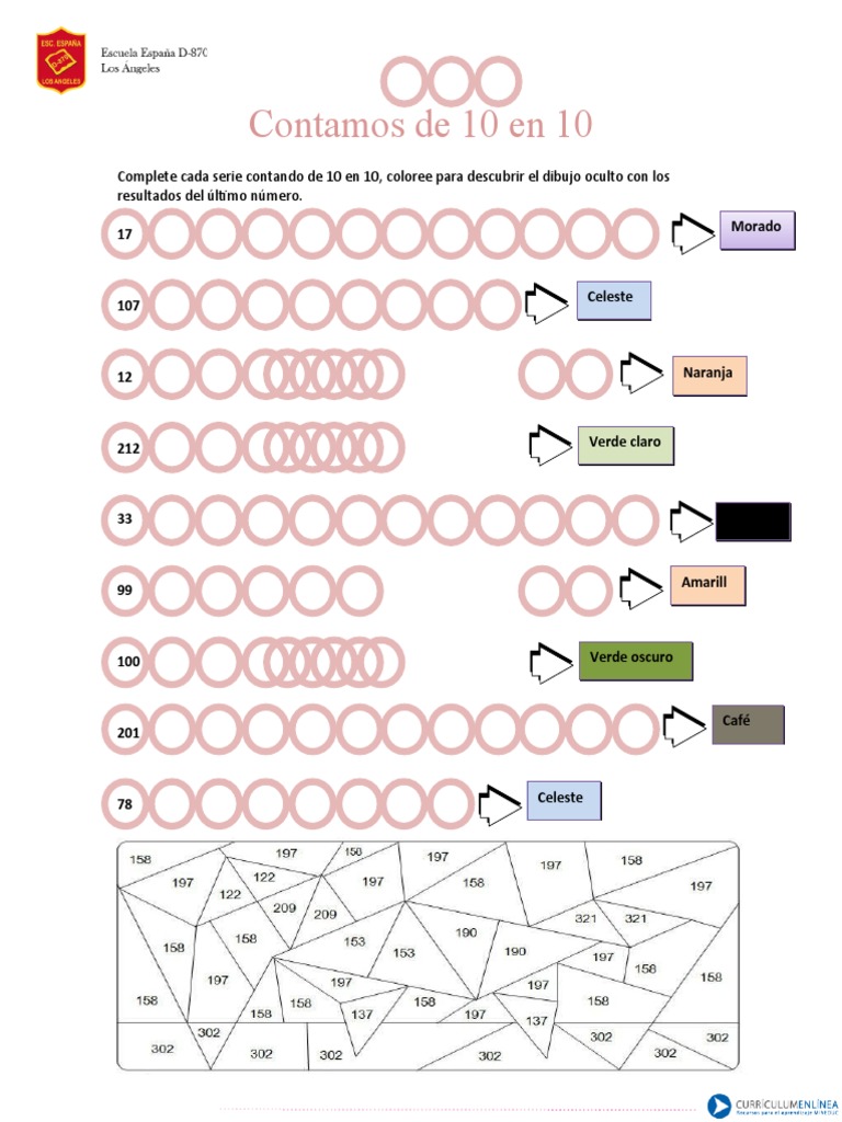 Contar de 10 en 10 | PDF