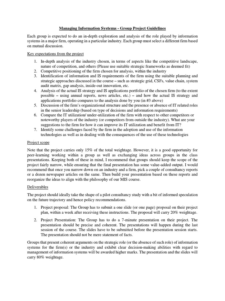 MIS Group Project | PDF | Economies | Cognition