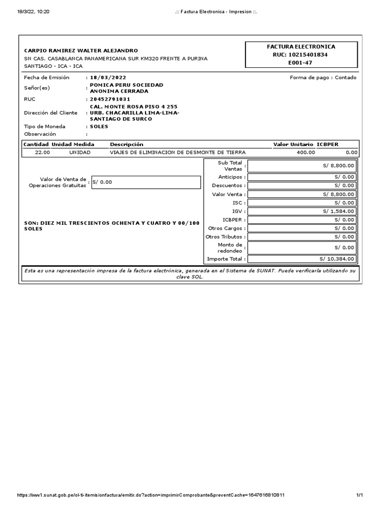 E001-47 Pomica Peru Sac | PDF | Pagos | Tecnología financiera