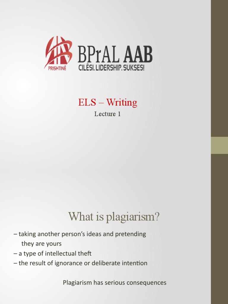 Lecture 1 Plagiarism | PDF | Plagiarism | Cognition