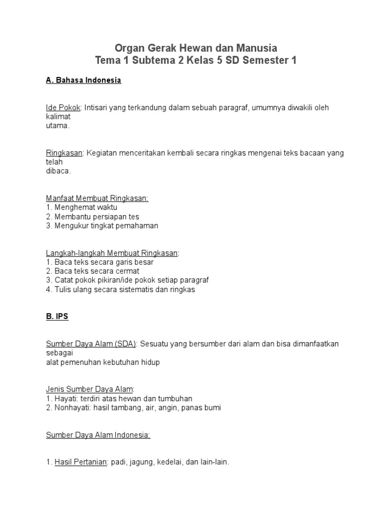 Rangkuman Materi t1 St1 Pb2 | PDF