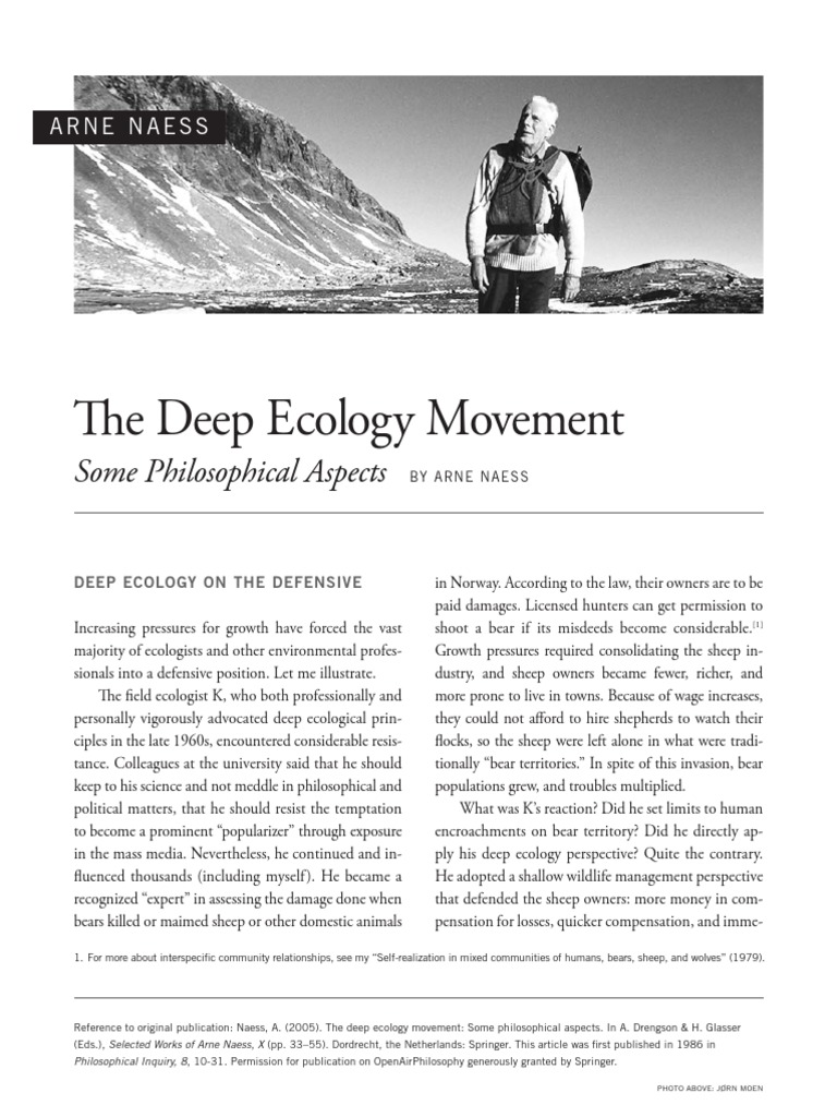 Deep Ecology: Challenges and Advocacy | PDF | Sustainability | Biodiversity