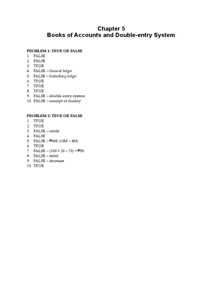 Chapter 5: Books of Accounts Overview | PDF | Debits And Credits ...