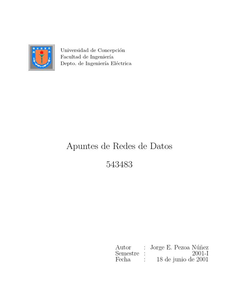 Apuntes sobre Redes de Datos 2001 | PDF | Red de computadoras | Modelo osi