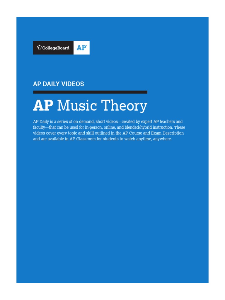 Available Ap Daily Videos Ap Music Theory | PDF | Interval (Music ...