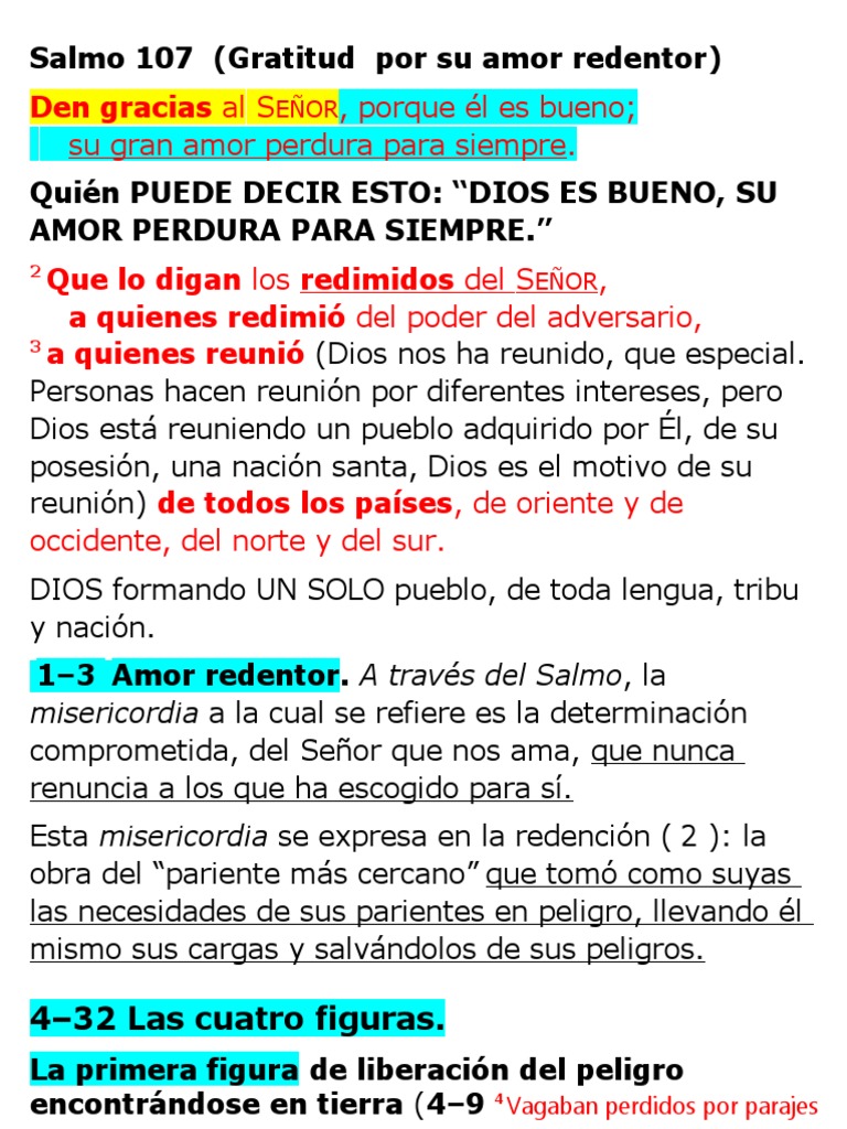 Salmo 107 | PDF | Amor